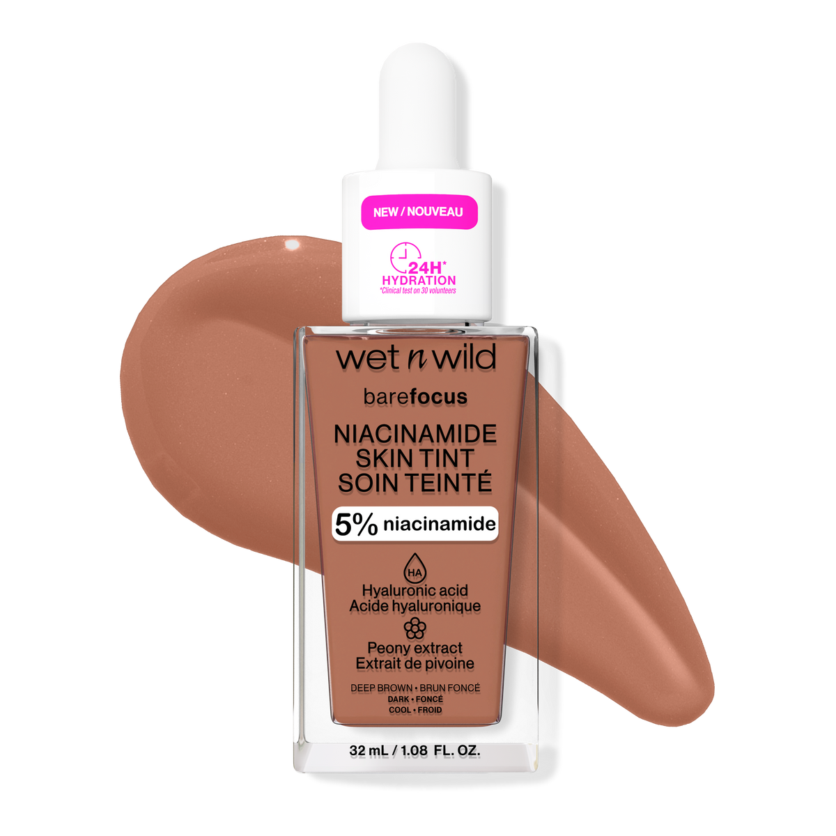 Bare Focus Niacinamide Skin Tint | Deep Brown | wet n wild Beauty